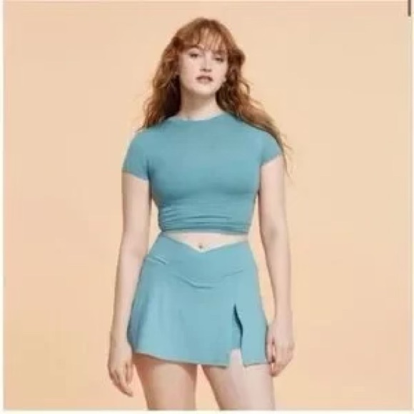 POPFLEX | Tops | Teal Tie Crop Top From Blogilates Popflex Active For ...